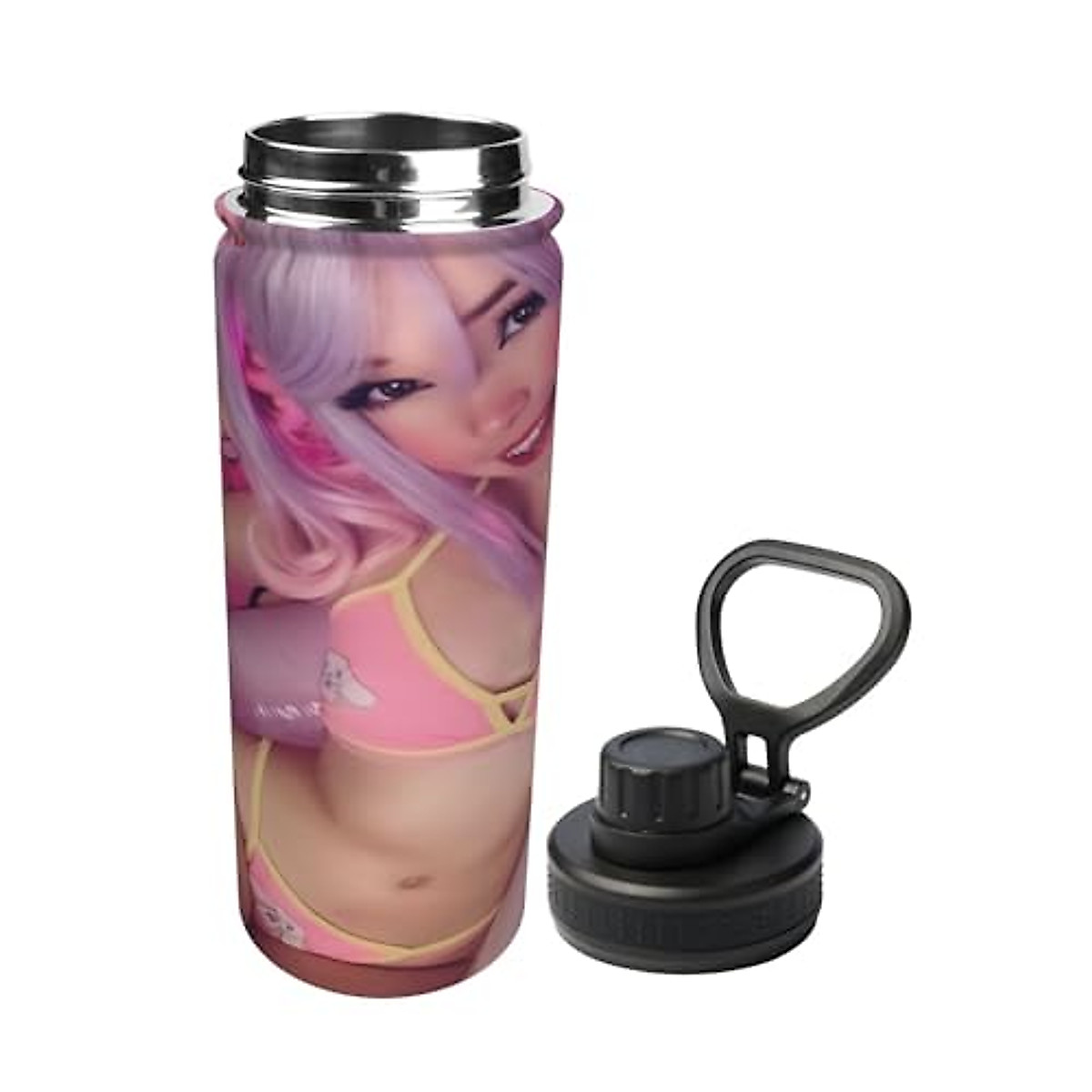 Eevikion Belle Artist Delphine Stainless Steel Insulated Tumbler Sports Water Bottle Hot and Cold Travel Cup 18oz