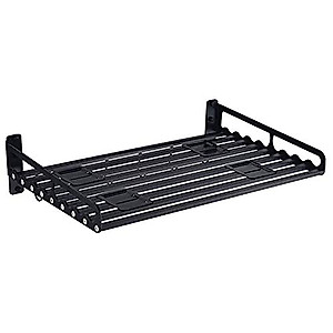 JF-XUAN Kitchen Shelf Kitchen Counter Holder Microwave Rack Wall Mount Bracket Storage Spice Workstation Organizer Kitchen Storage (punch Installation) (Color : Black, Size : 50X14X40CM)