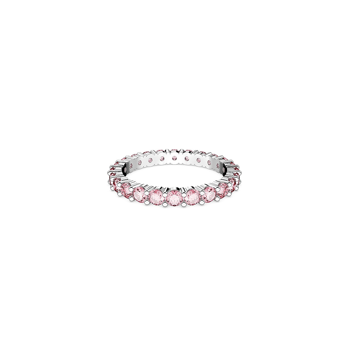 SWAROVSKI Matrix Vittore Ring, Pink Stones on a Rhodium Finished Band, Size 7, Part of the Matrix Vittore Collection