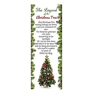 The Legend of The Christmas Tree Bookmarks Glossy Card Tuck Ins (100 Count)