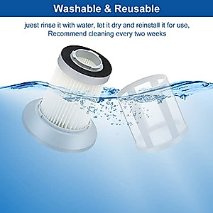 Filter Replacement Compatible with Bissell 2156, 2156A, 1665, 16652, 1665W Zing Canister Vacuum Cleaner, Replace Part 1613056, 2PCs 2156A Filter + 4 Post Motor (2PCS)