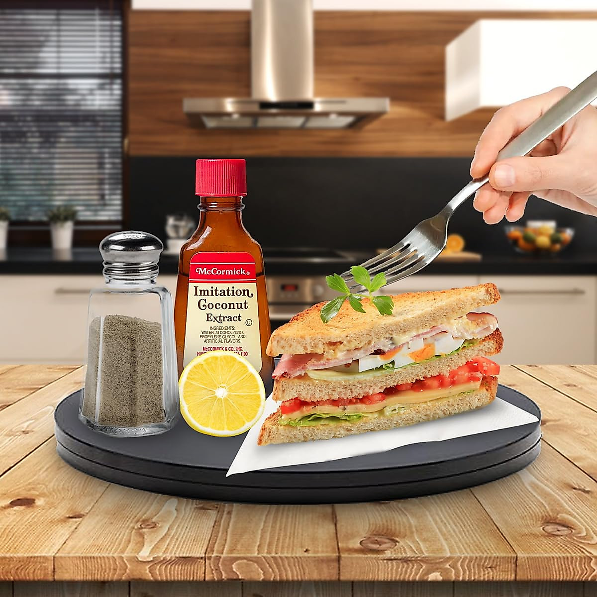 Meiwlong 3.9 Inch Lazy Susan Swivel Plastic Turntable Rotating Heavy Duty Stand for Organizer Bins Potted Plants Spice Cabinets Crafts Table Lamps Model Base Window Display