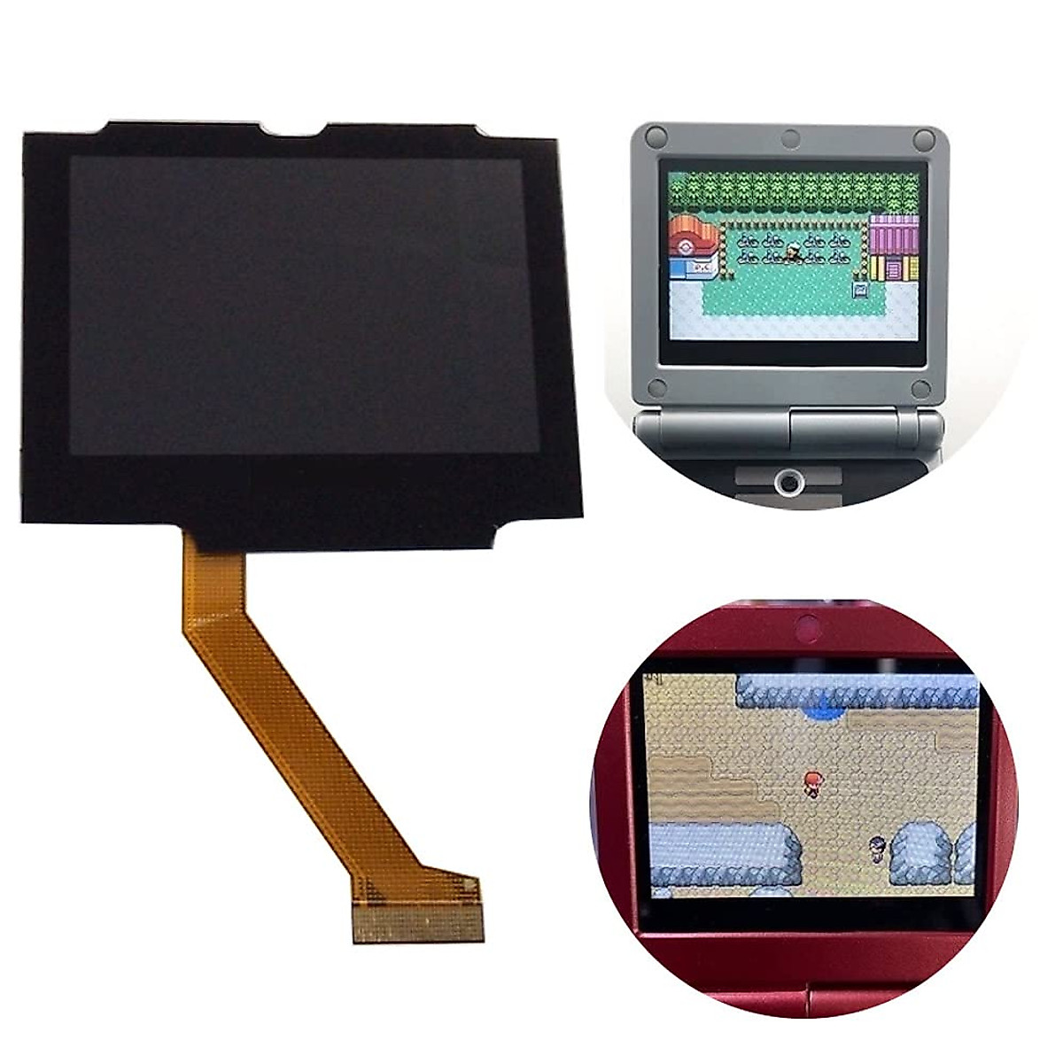 HISPEEDIDO for GBA SP Screen Mod Kits, LCD Backlit Backlight Display, IPS V2 Replacement Accessories Compatible with GBA SP Console (Need to weld one wire)