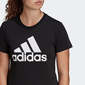 adidas Women's Essentials Logo Tee, Black/White, X-Large