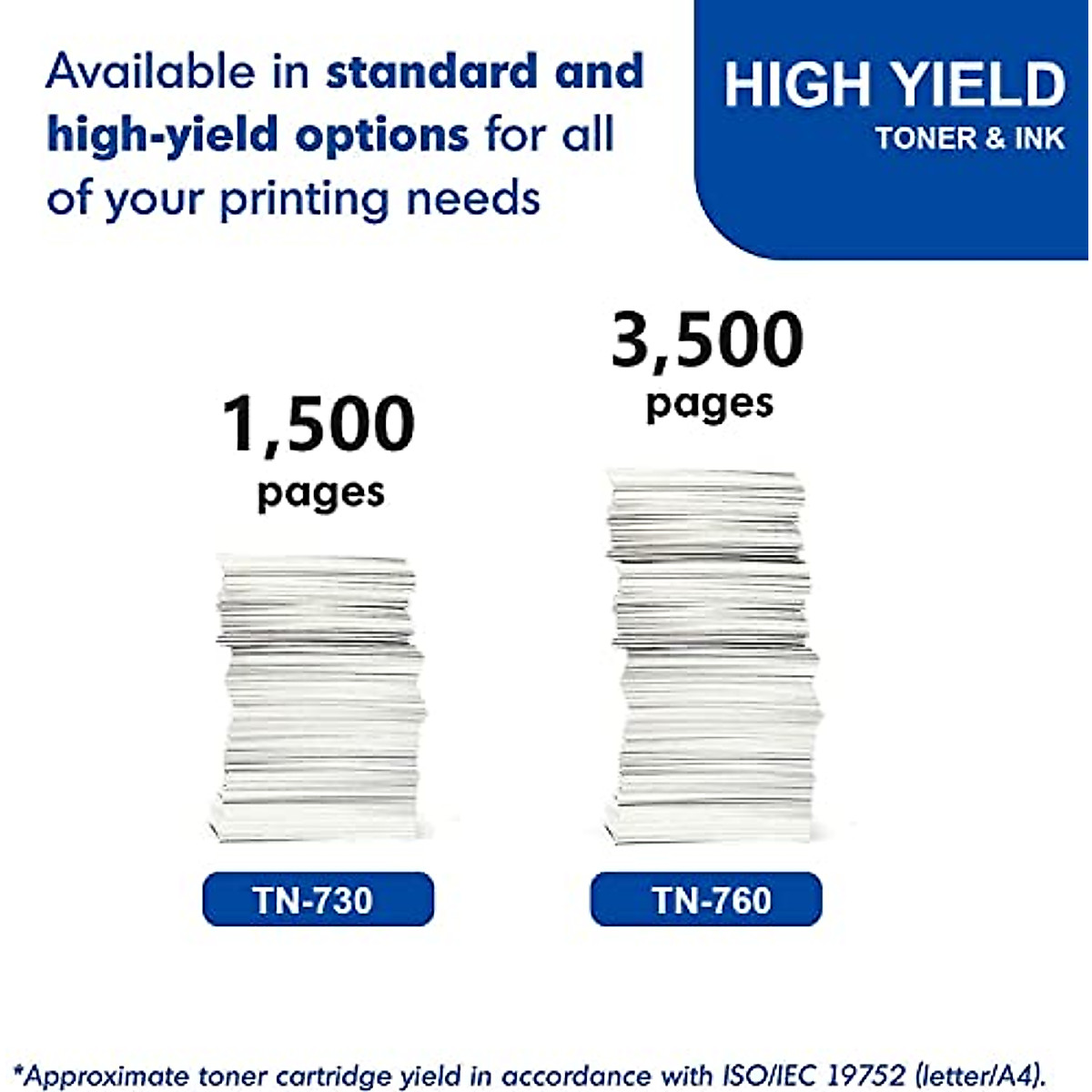 BIGSPCE Standard Yield Toner Cartridge, TN730 , Replacement for Brother TN-730 Black Toner, Page Yield Up to 1,500 Pages,1 Pack