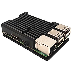 Raspberry Pi 3 Model B+ Aluminum Case Metal Shell Black Enclosure Compatible with Raspberry Pi 3 Model B