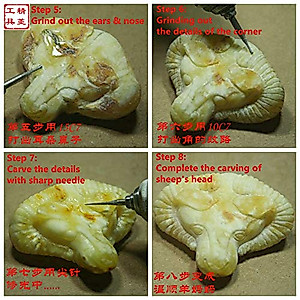 JINGLING Diamond Grinding Bits 1.5mm Spherical Head Bur w Shank 2.35mm Pack of 30Pcs