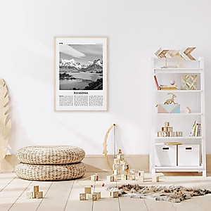 Patagonia Print Black and White, Patagonia Wall Art, Patagonia Poster, Patagonia Photo, Argentina, Chile, South America