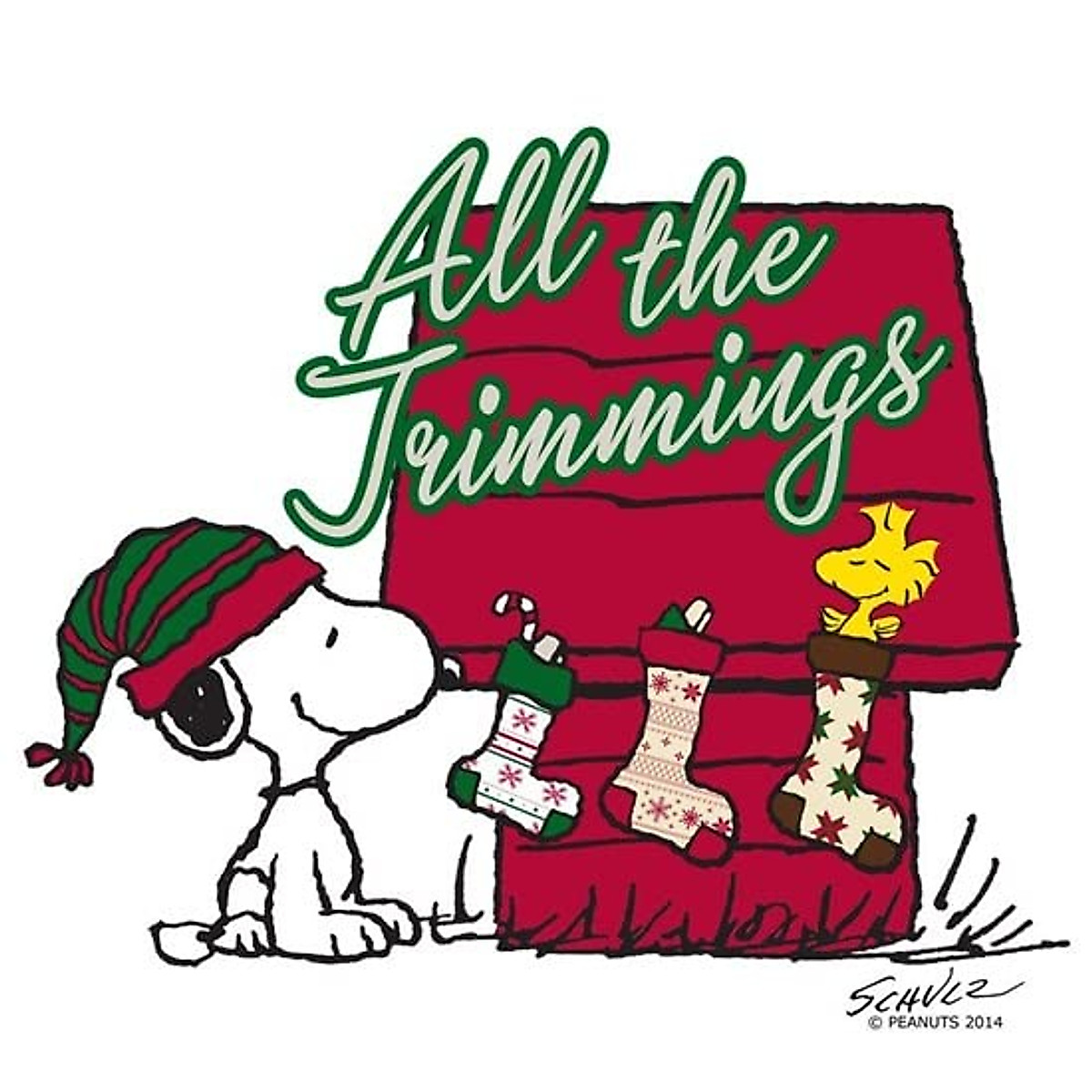 CafePress Snoopy: All The Trimmings Large Mug Ceramic Coffee Mug, Tea Cup 11 oz