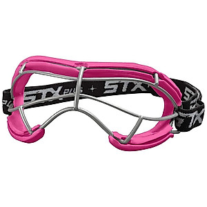 STX 4Sight + S Youth Girl's Lacrosse Eye Mask Goggle Eye Protection Field Hockey - Junior Size (Punch Pink)