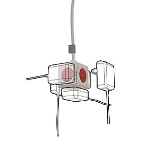 PowerCube Extended, 5 Outlet Adapter and Surge Protector 5ft Extension Cord Power Strip with 5 outlets 4320RD/USEXPC