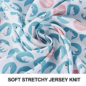 LuckyDove Bassinet Sheet Set 2 Pack, Cradle Sheets for Bassinet Pad/Mattress,Universal Cradle Sheet Set for Rectangle, Oval, or Hourglass Bassinet Pad/Mattress,Unisex Boys Girls,Stars&Polar Bear