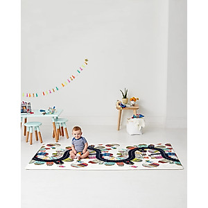 Skip Hop Baby Play Mat, Reversible Foam Floor Mat, 86" x 52", Vibrant Village