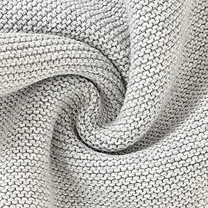 Hadetoto Baby Lovely Cotton Security Blanket Bunny Comforter Blanket Soft Knit Babies Lovies Toys for Newborn Boys Girls Gifts, Grey