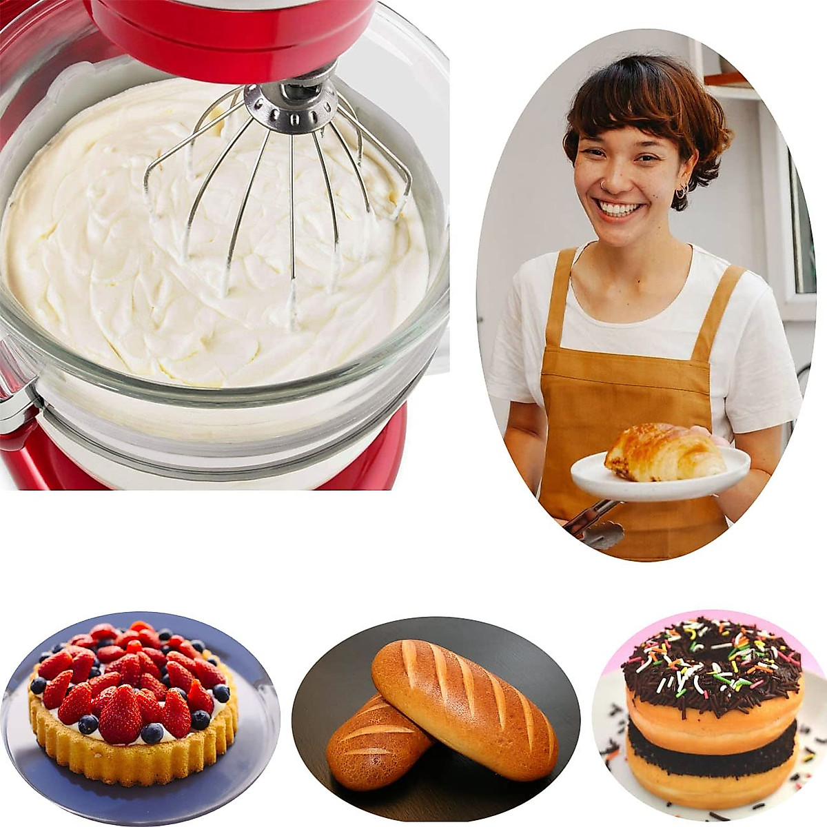 K5AWW Replacement Wire Whip for 5 Quart Lift Bowl 6-Wire Whip Attachment