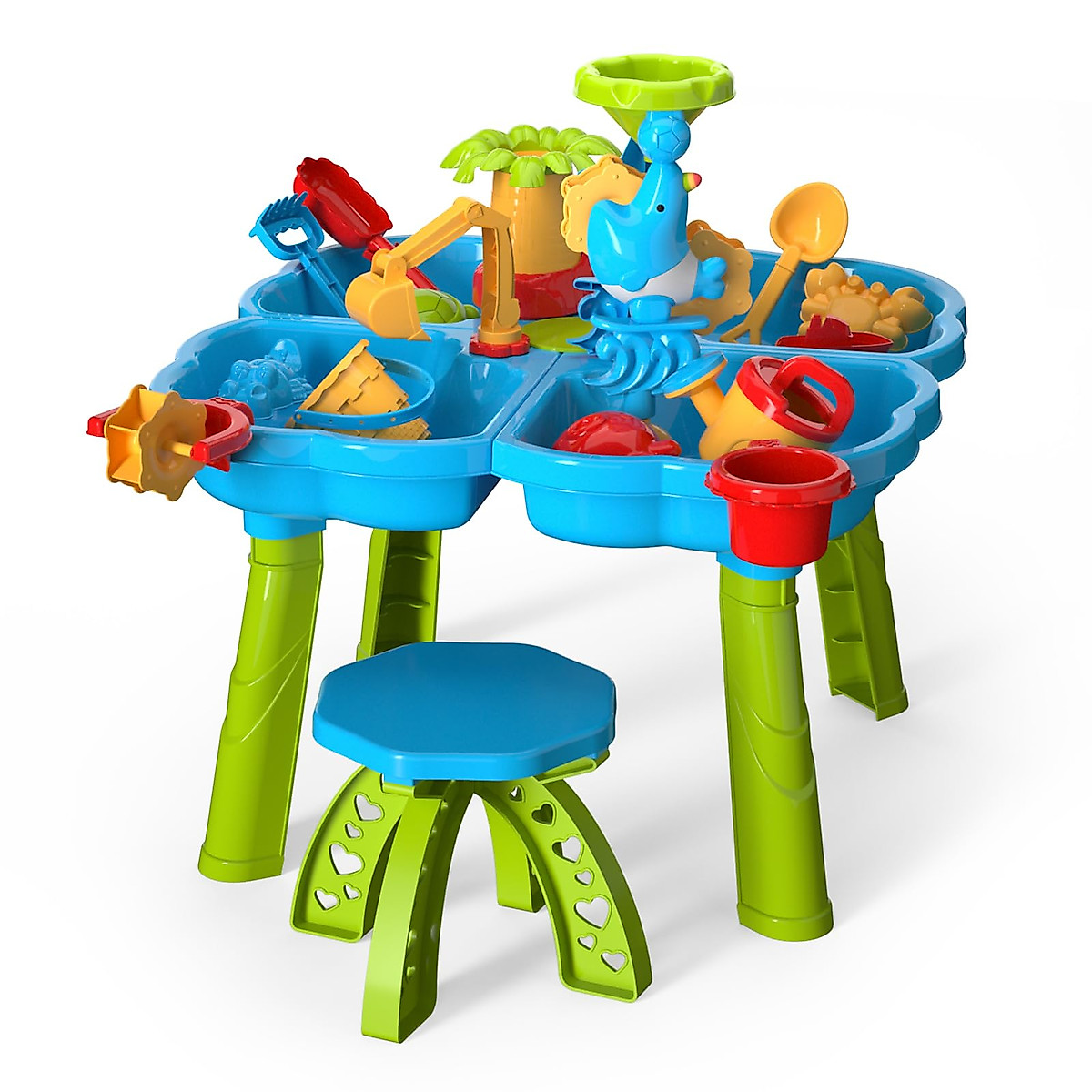 Bennol Kids Water Table for Toddlers 1-3, 4 in 1 Outdoor Toys for Kids Toddlers Boys Girls, Water SandActivity Tables Summer Outdoor Toys for Outside Backyard for Toddlers Age 1-3 3-5