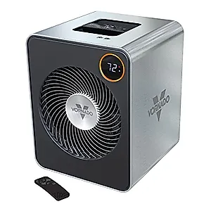 Vornado VMHi600 Whole Room Metal Space Heater, Digital Thermostat, Remote Control, 1500 Watts, Stainless Steel