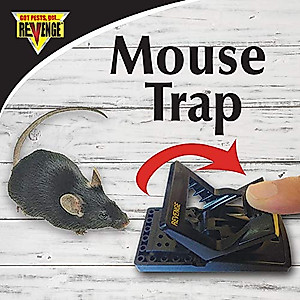Bonide 47080 Traps, Revenge No Escape Mouse, Pack of 2 Reusable Large Bait Well for Effective Rodent Control Indoors and Outdoors, 2-1/4 in OAH x 1-3/4 in OAW x 4-1/4 in OAD