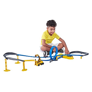 Metal Machines Construction Destruction Track Set Playset with Mini Racing Cars by ZURU Cars Play Set Compatible with Other Brands