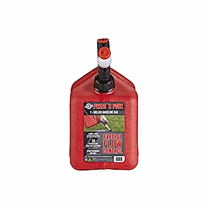 GARAGE BOSS GB320 Briggs and Stratton GarageBoss Press 'N Pour 2+ Gallon Gas Can, Red & GB310 Briggs and Stratton GarageBoss Press 'N Pour 1+ Gallon Gas Can, Red