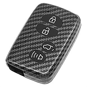 TANGSEN Smart Key Fob Case Cover Compatible with Toyota Avalon Camry Corolla Highlander Prius RAV4 Sequoia VENZA Scion FR-S Subaru BRZ Silicone Rubber Night-Luminous Black