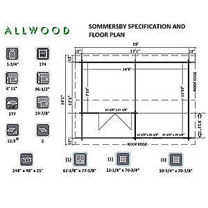 Allwood Sommersby | 174 SQF Garden House Kit