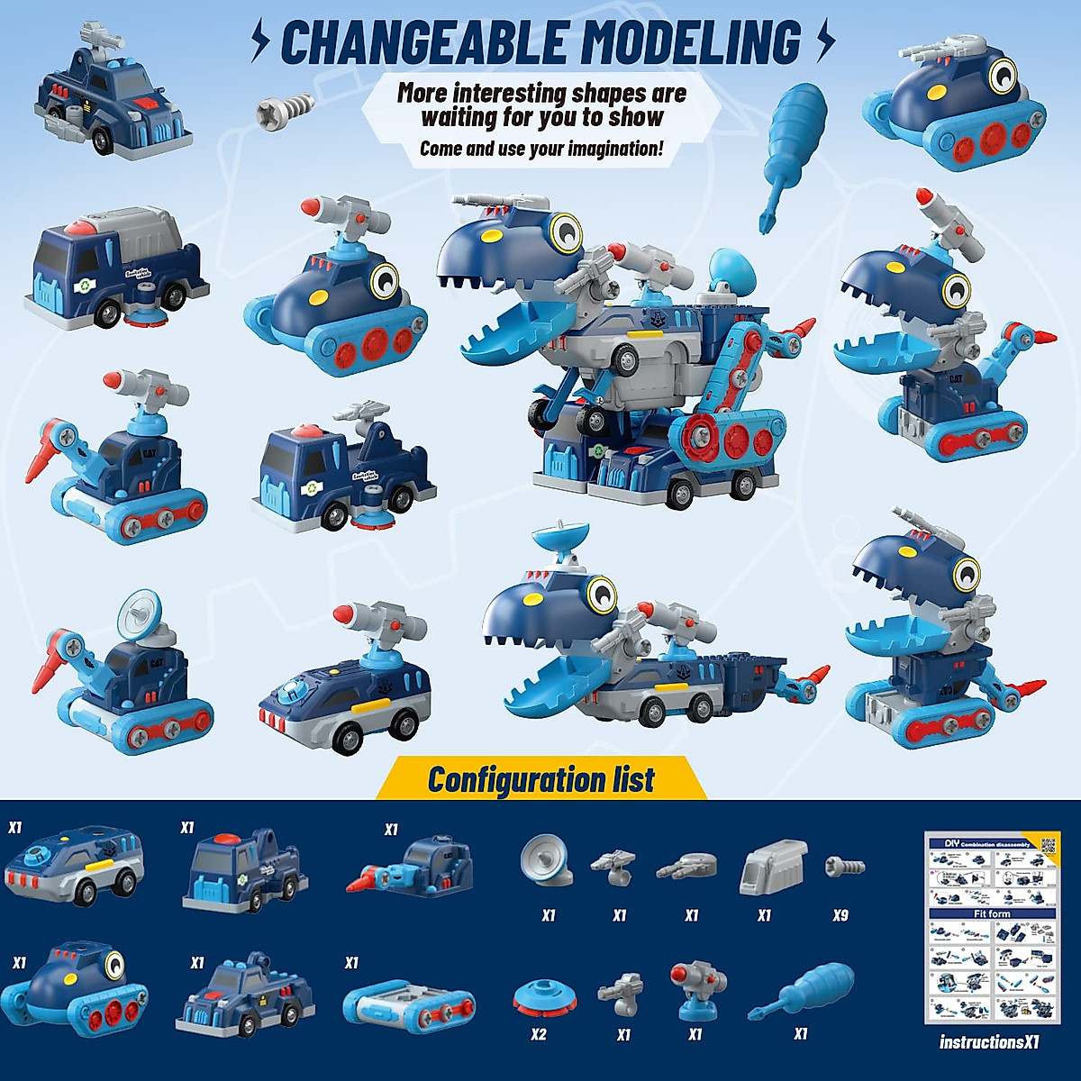 Magnetic Blocks Montessori Sensory Toys Large Magnetic Building Blocks for Kids&Toddlers STEM Building Toys, Learning & Education Toys Preschool Birthday Gifts Toys for 3 4 5 6 + Year Old Boy Girl