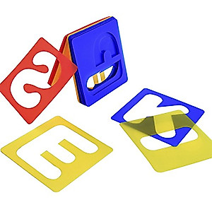 TecUnite 26 Pieces Alphabet Stencils Set Plastic Letter Stencils for Painting Learning, DIY Craft Decoration (4 x 4 Inches)