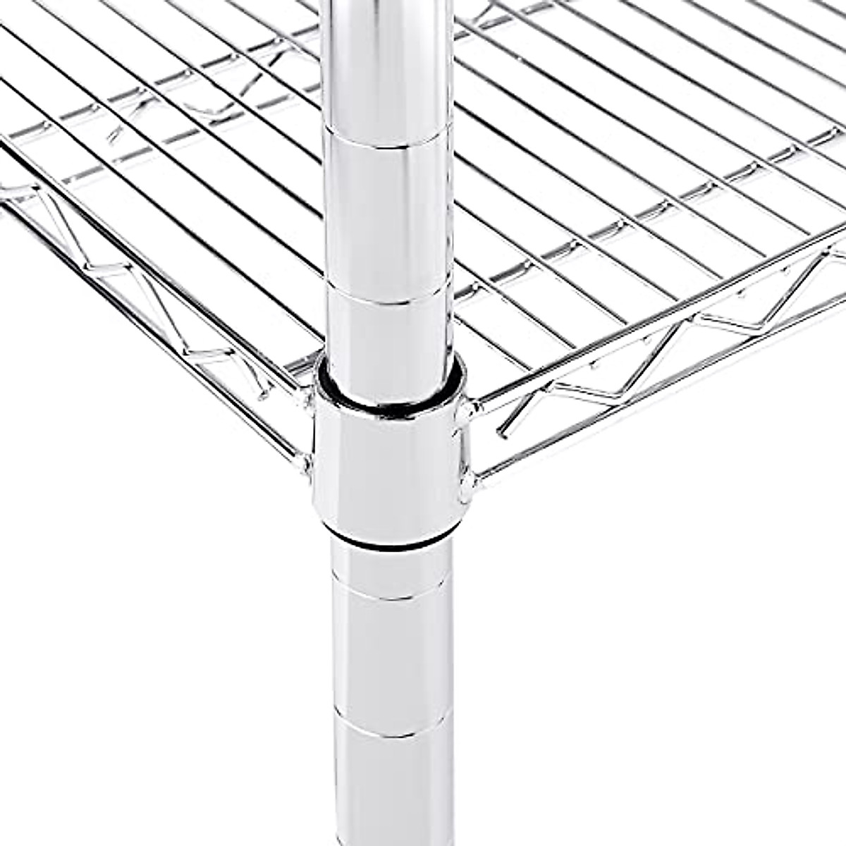ROCKPOINT Stainless Steel Table for Prep & Work with Caster 49x24 Inches, NSF Metal Commercial Kitchen Table with Adjustable Wire Under Shelf and Table Foot for Restaurant, Home and Hotel