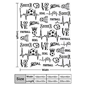 Soccer Blanket Super Soft Flannel Blankets and Throws Outdoor Football for Bedding Boys Girls Adults Gifts 50"X40"