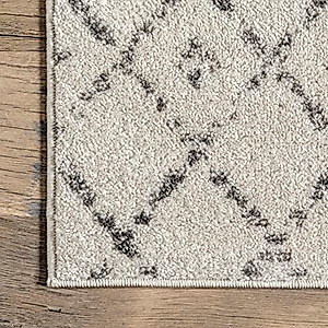 nuLOOM Moroccan Blythe Area Rug, 8' x 10', Grey/Off-white
