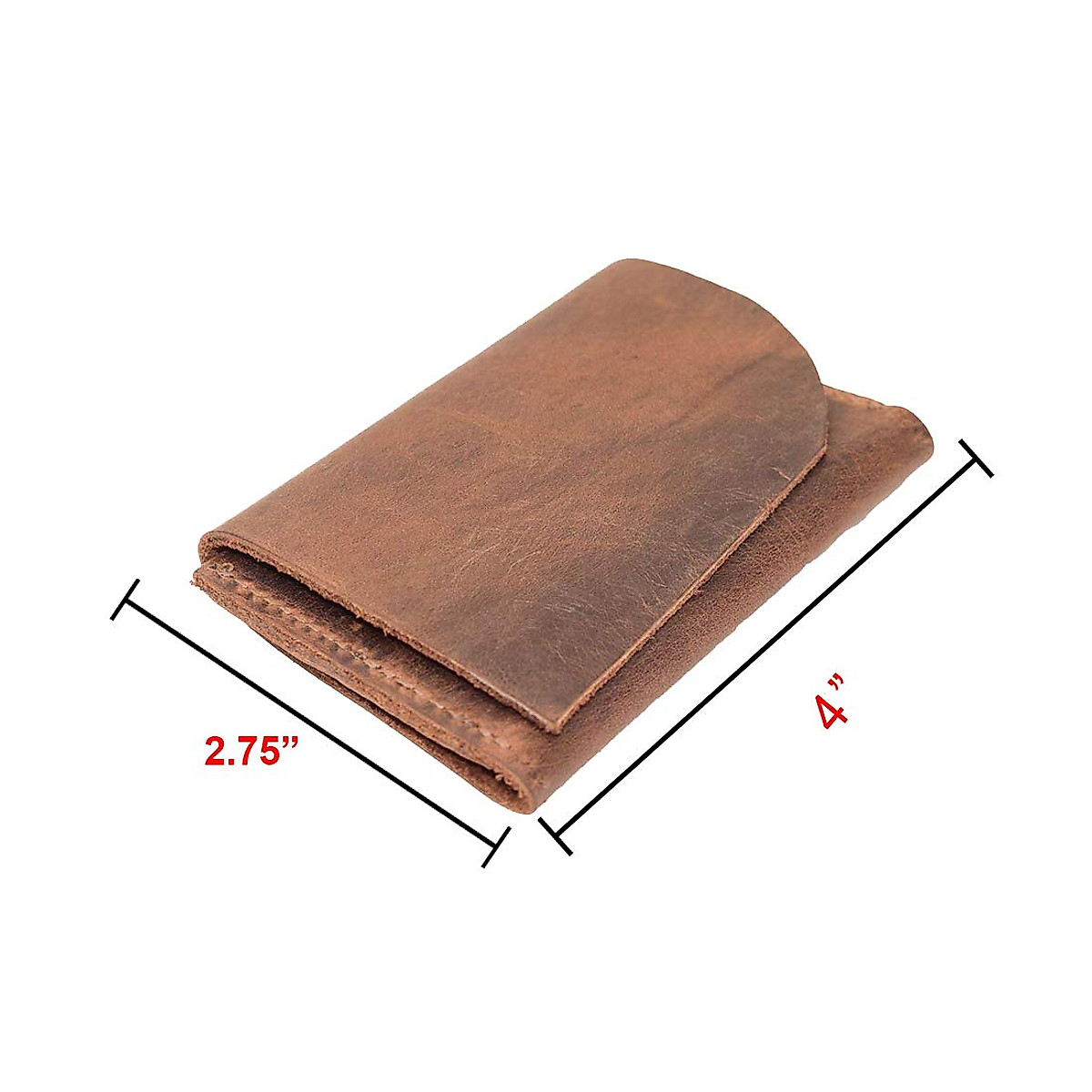 Hide & Drink, Leather Cash & Card Holder/Wallet/Flat Bills/Organizer/Stylish/Minimalist, Handmade Includes 101 Year Warranty :: Bourbon Brown