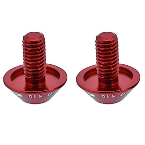 2Pcs M5 * 12mm Water Bottle Cage Bolts Bottle Holder Screw Fixed Stem Bolts(Red)