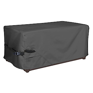 Porch Shield Patio Deck Box Storage Cover - 600D Outdoor Waterproof Tear Resistant Rectangular Fire Pit Table Covers 44 x 28 x 24inch Black