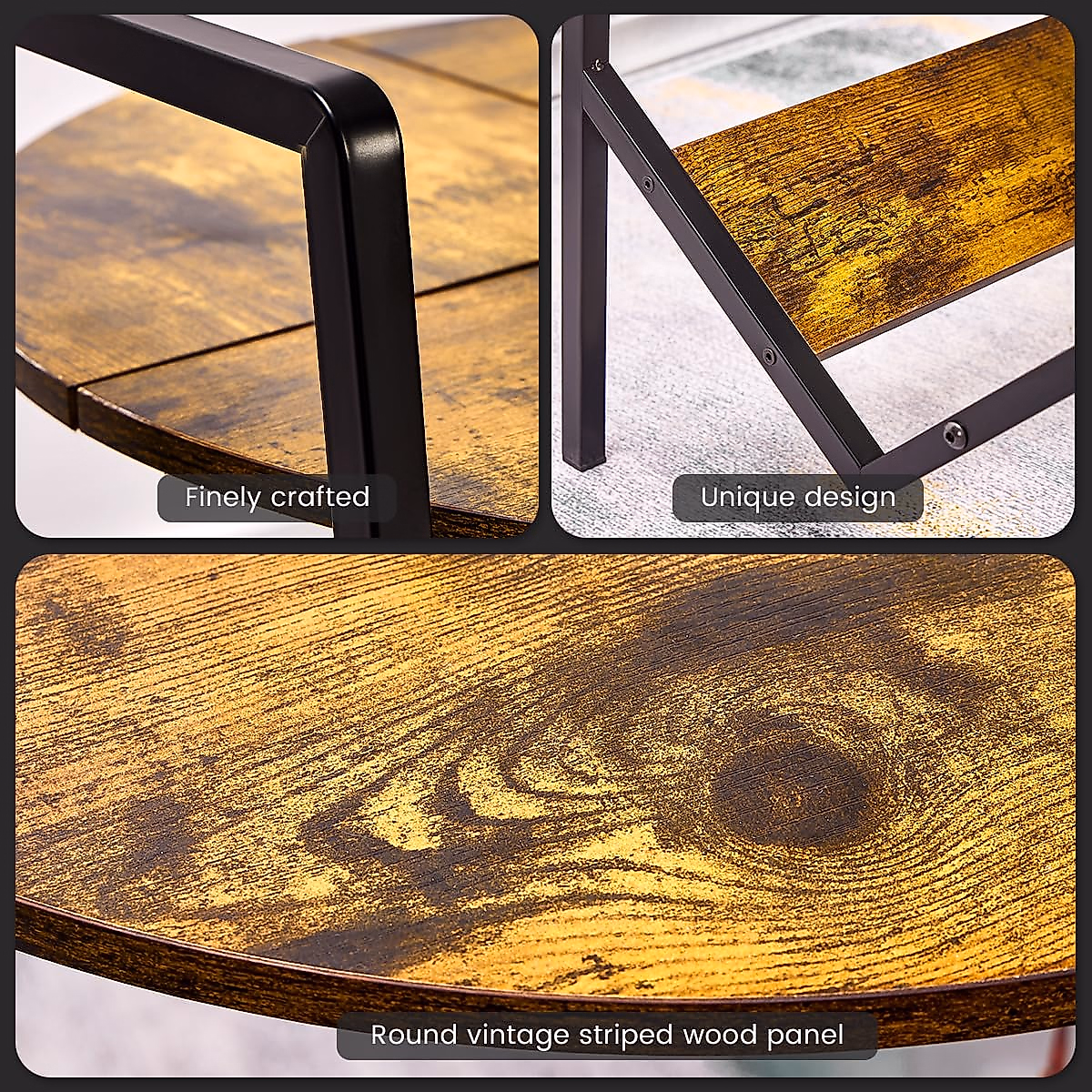 MAWEW Record Player Stand with Vinyl Storage, Measures 20.5 x 20.5 x 30.7 Inches