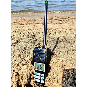 YDC Tech MR-36M Handheld Floating VHF Radio – Submersible, Backlit LCD Display, NOAA Weather, Memory Scan,