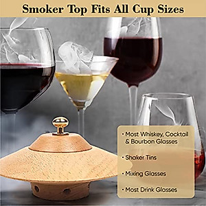 Cocktail Smoker Kit with Torch - Wood Chips, Ice Stones & Torch for Smoke Infused Whiskey Making - Gifts for Men Who Have Everything - Bartender Mixology Accessories Gift Set (Butane Not Included)