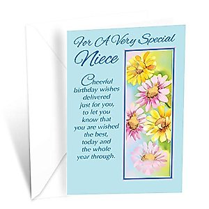 Happy Birthday Card For Niece For Adults | Made in America | Eco-Friendly | Thick Card Stock with Premium Envelope 5in x 7.75in | Packaged in Protective Mailer | Prime Greetings