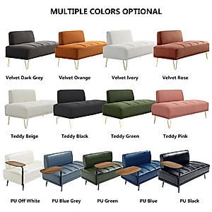 mikibama 2 Seater Loveseat Sofa Couch,55" PU Leather Ottoman Bench for Bedroom Living Room,Channel Tufted Bed End Bench with Back,Footrest Ottomans for Living Room,Entryway,Window (PU Leather, Beige)