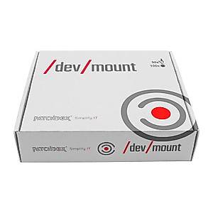 PATCHBOX/dev/Mount - Cage Nut Alternative - Toolless Installation Device Mount Screws for Patch Panel, Computer Cabinet, Server, Network Racks - Compatible with 19” Rails, Supports 15kg - Pack of 50