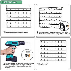 HAITRAL 54-Spool Sewing Thread Rack 2 Packs, Wall-Mounted Sewing Thread Holder with Hanging Hooks, Metal Organize for Mini Sewing, Quilting, Embroidery, Jewelry