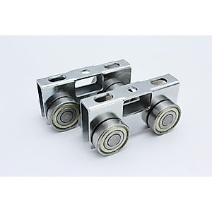 Hi Flame 4 Wheel Light Duty Trolley Assembly Roller Trolley Easy Bolt Installation for use with 1-5/8" Wide and All 1-5/8" or Taller Strut Channel (4)