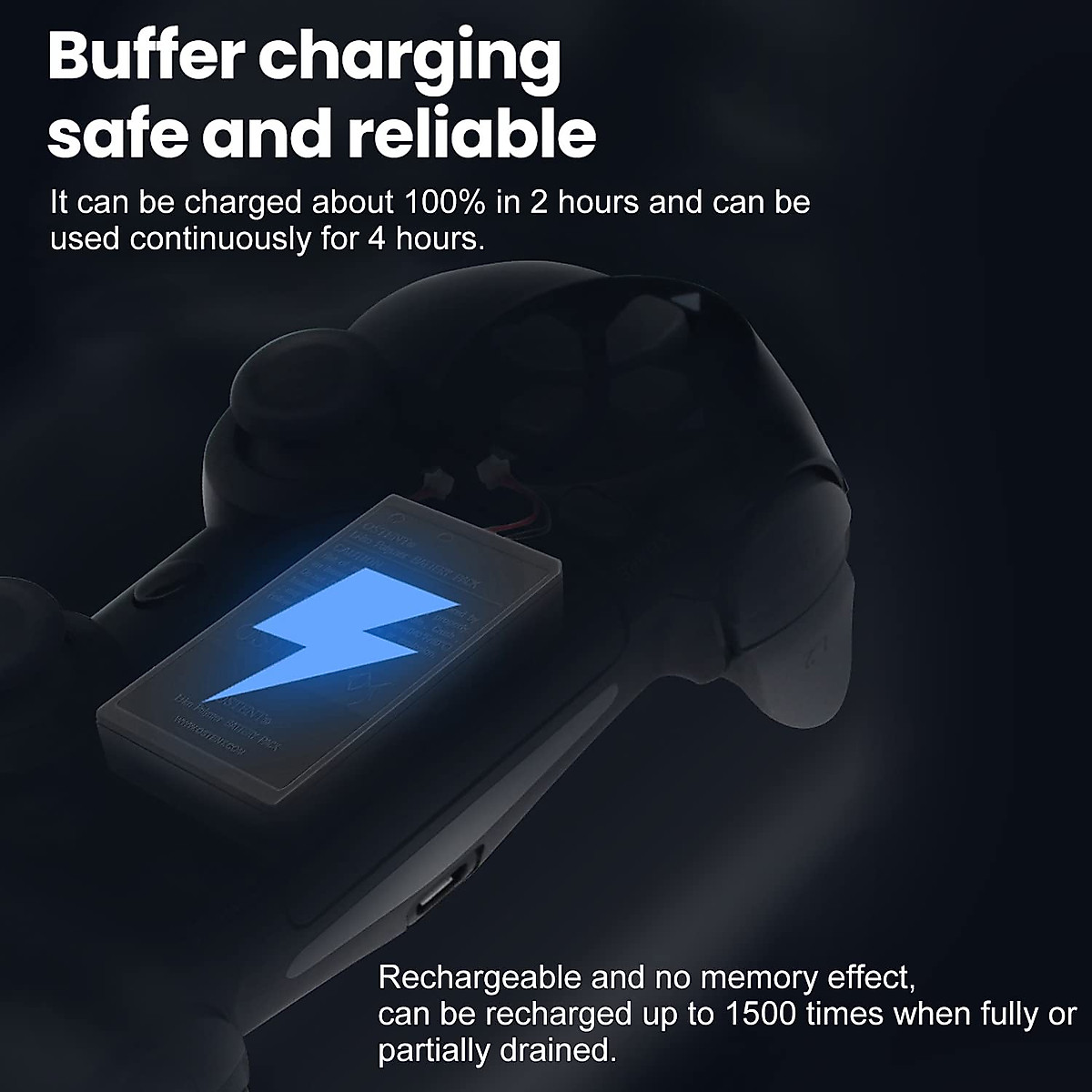 OSTENT 1000mAh 3.65V 3.7Wh Rechargeable Li-ion Battery Pack Replacement for Sony PS4 Original/Pro/Slim Wireless Bluetooth Dual Shock Controller CUH-ZCT1 CUH-ZCT2