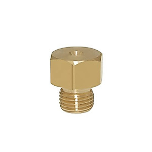 Hooshing 10PCS Propane Gas Orifice Nozzle Propane LPG Gas Pipe Water Heater DIY Burner Parts M5 x 0.5mm Orifice Size 0.65mm Brass Jet Nozzles