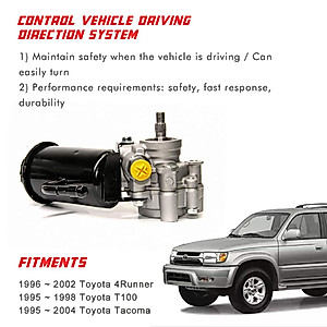 Power Steering Pump Compatible with 1995-2004 Toyota Tacoma V6 3.4L 1995-1998 Toyota T100 V6 3.4L 1996-2002 Toyota 4Runner V6 3.4L with OE Replace # 21-5229