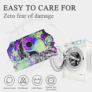 Sleepwish Colorful Yin Yang Full Size Comforter Set Purple Turquoise Bedding Set 4 Pieces Psychedelic Splash Bubbles Bed Set with 2 Pillow Cases 1 Cushion Cover