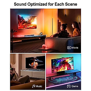 ULTIMEA Sound Bars for TV with Subwoofer, 2.1ch Deep Bass Surround Sound System for TV Ultra Slim PC Soundbar for Game, Bluetooth 5.3 Home Theater Audio TV Speakers for HD-ARC/OPT/AUX, Nova S40 Series