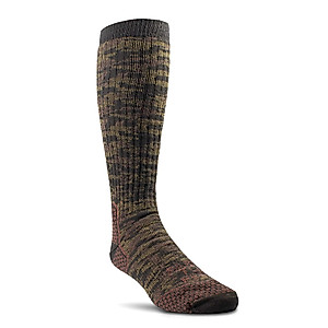 Farm to Feet Men's Slate Mountain Midweight Over-The-Calf Socks, Brown, X-Large