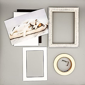 Pack of 25 Acid Free 20x24 Mats Bevel Cut for 16x20 Photos - White with Black Core Precut Matboards For Pictures, Photos, Framing - 4-ply Thickness