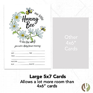 Desert Cactus Bumble Bee Baby Shower Invitations Invite Cards (25 Count) With Envelopes Girl Boy (25ct Baby) Bee 3